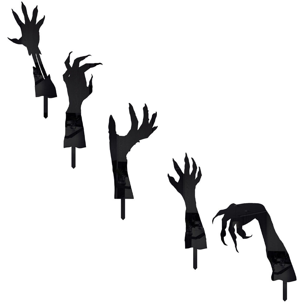 5 Pcs Halloween Photo Props Yard Decorations Plug Ornament Horror Signs ...