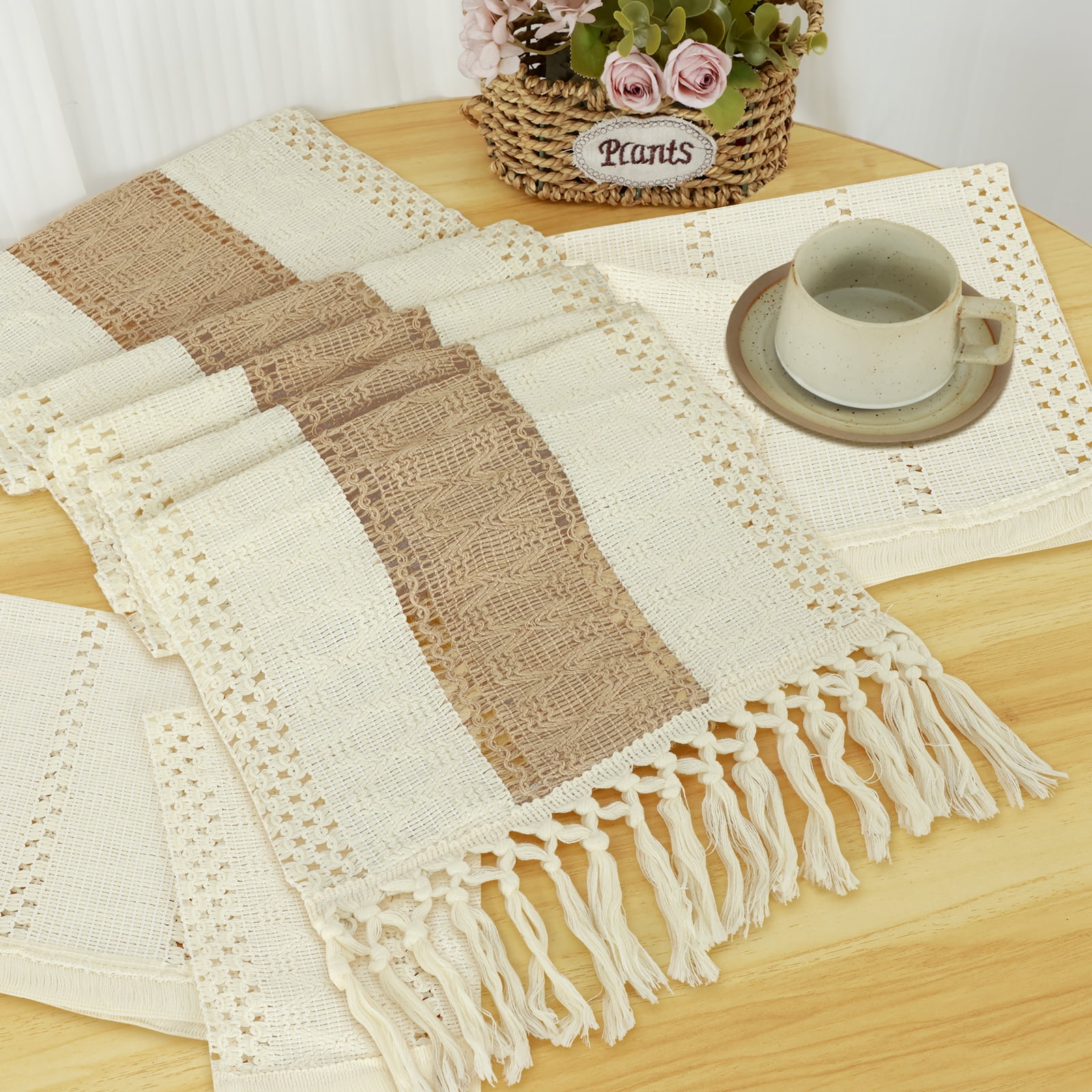 5 Pcs Handmade Boho Placemats Set Enduring Placemats Lightweight ...