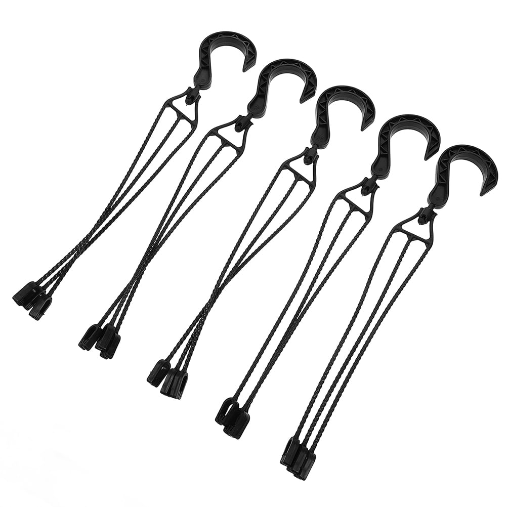 5 Pcs Hanging Basin Hook Spring Nozzle Can Flower Basket Clothes Hanger ...