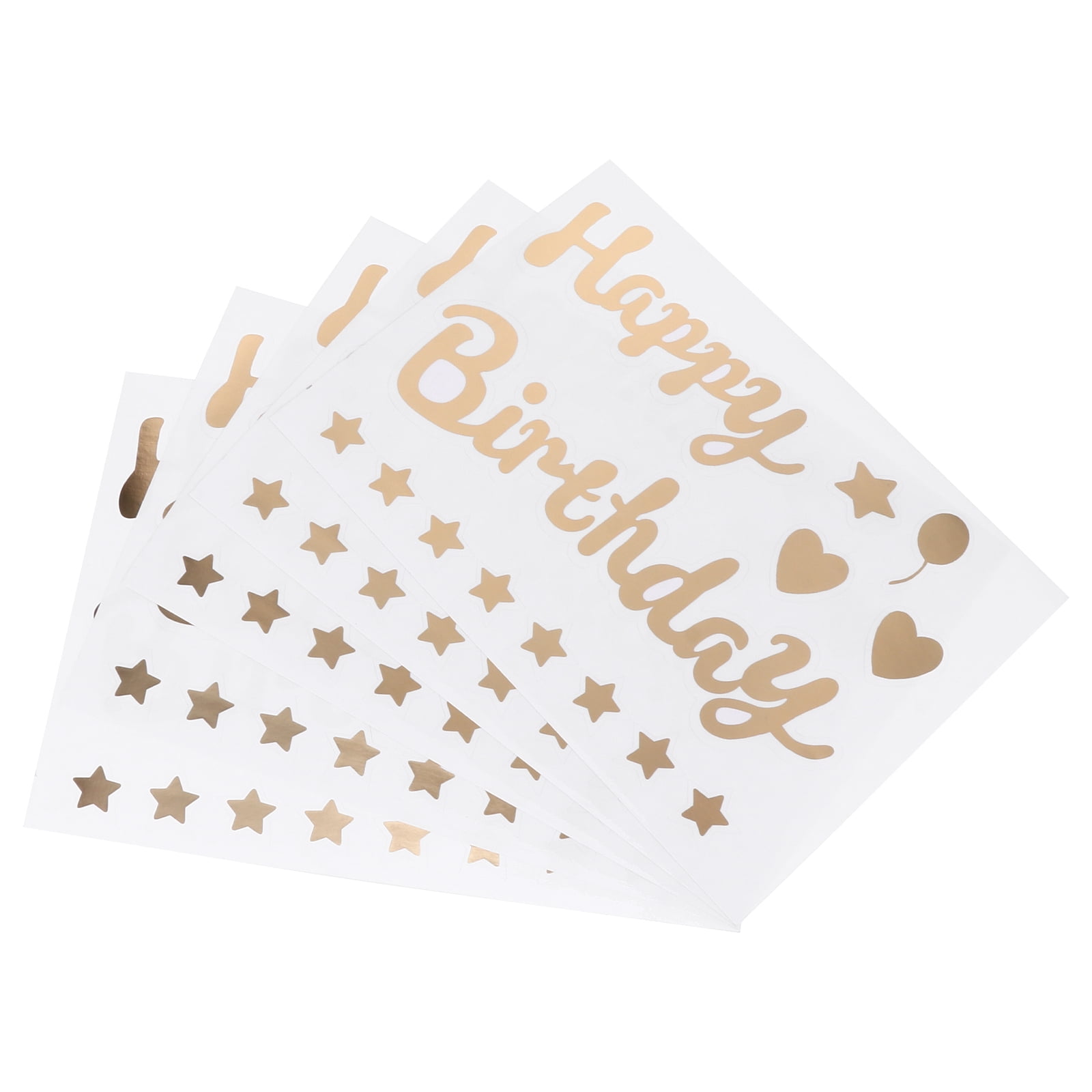 Golden Birthday Balloon Stickers for Wall Decor Supplies 5 Pcs ...