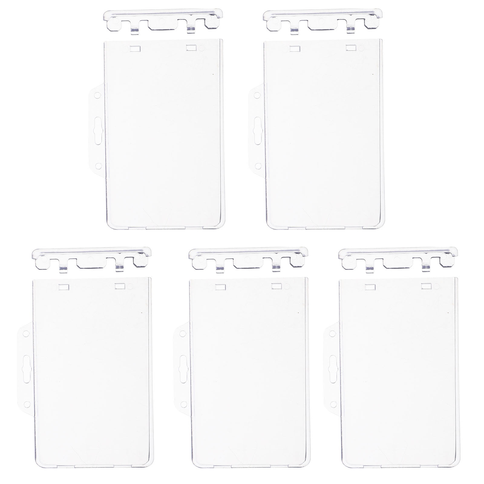 5 Pcs Hard Plastic Card Sleeves ID Holder Horizontal Photocard Bus ...