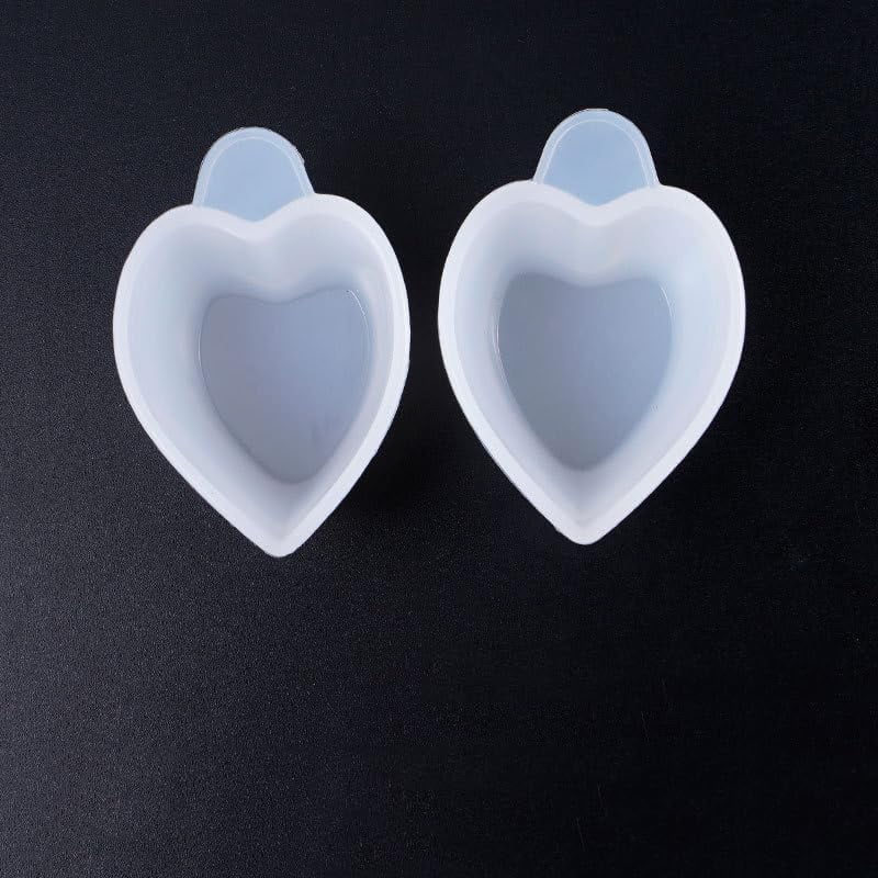 5 Pcs Heart Silicone Epoxy Resin Mixing Cups Silicone Mold Cup ...