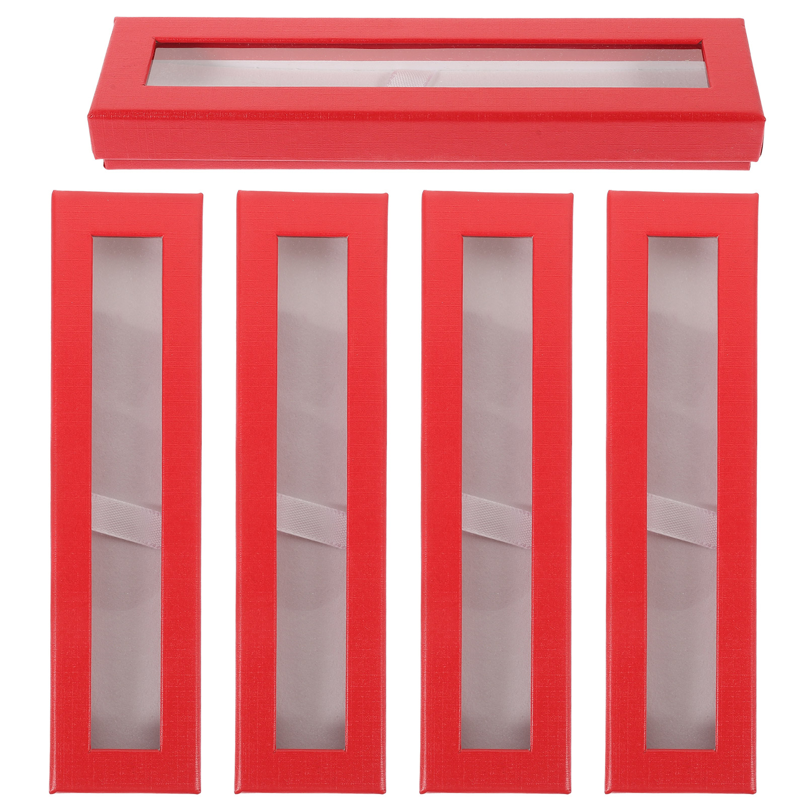 5pcs Empty Pen Gift Box Paper Case with Clear Window for Pencil ...