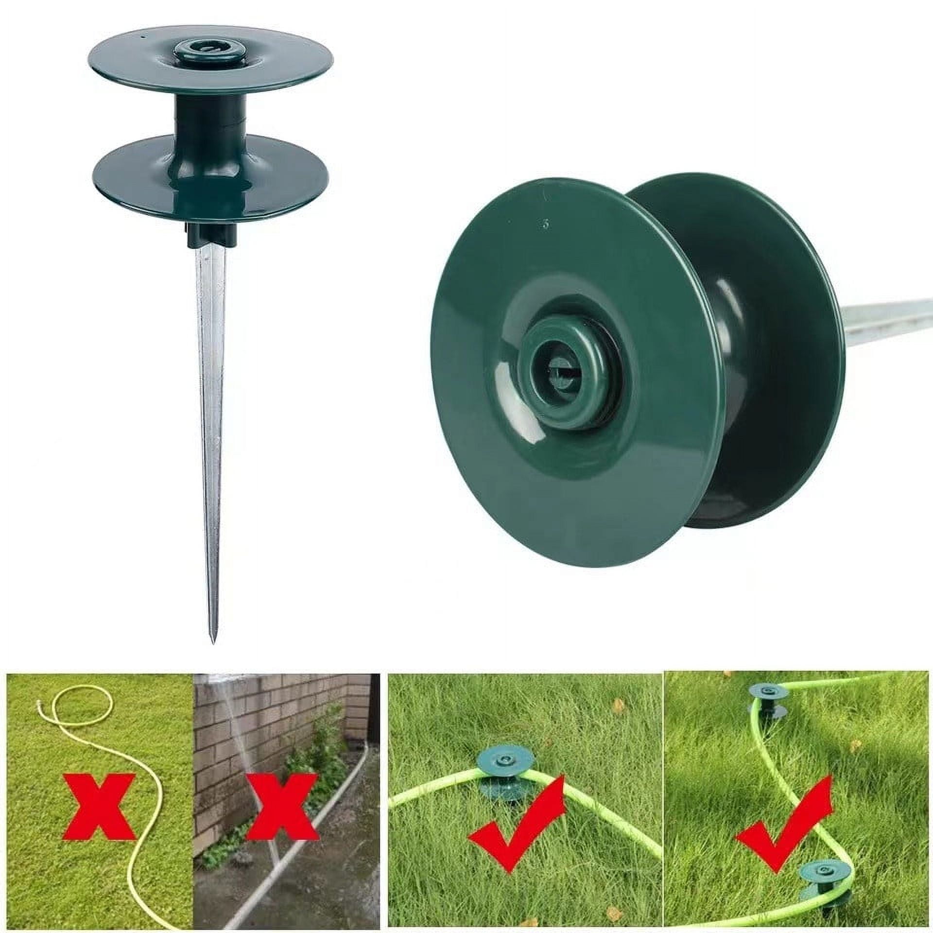 5 Pcs Heavy Duty Garden Hose Guide Spike - 12" Steel Ground Stake with ...