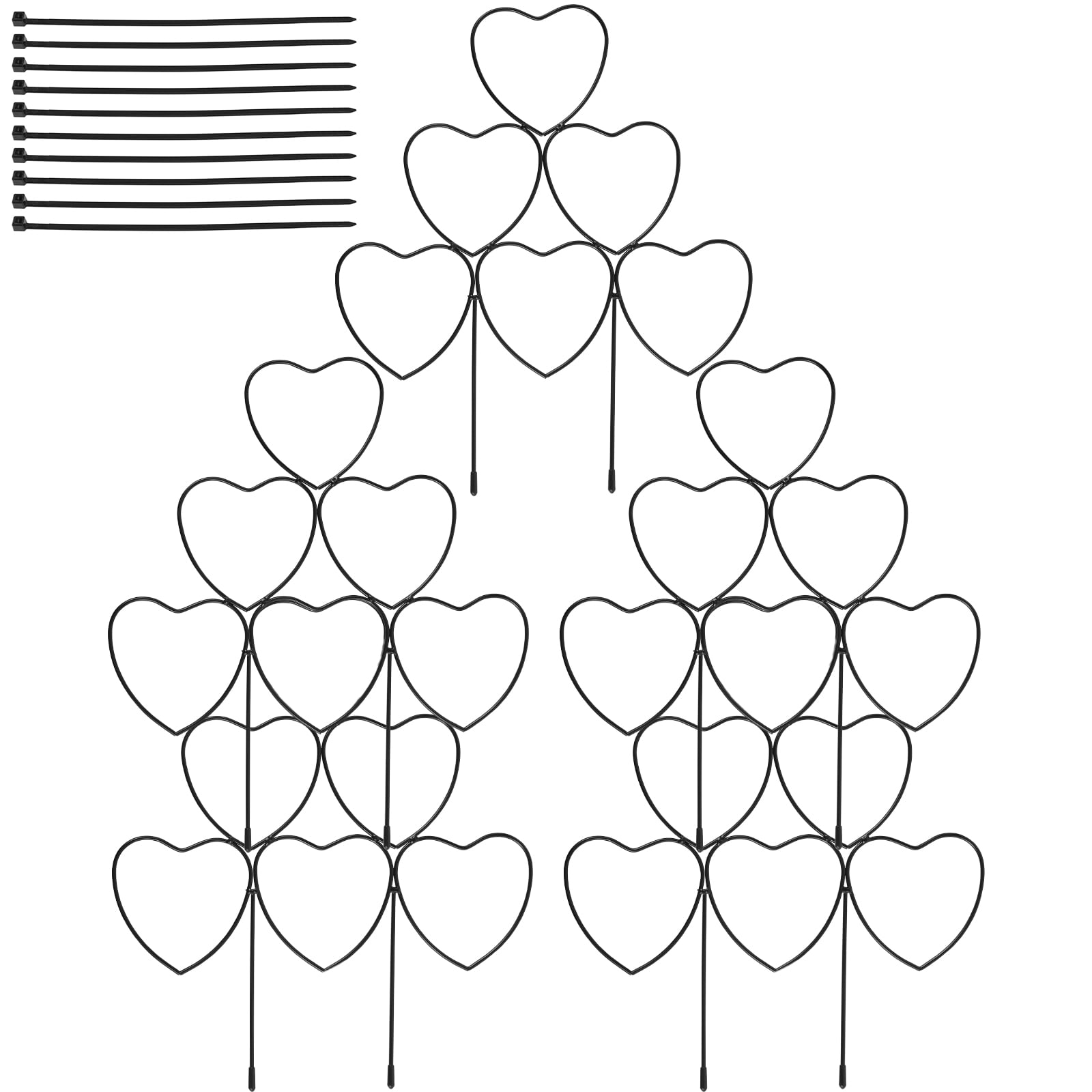 5 Pcs Indoor Trellis with 10 Ties Iron Garden Trellis Stackable Metal ...