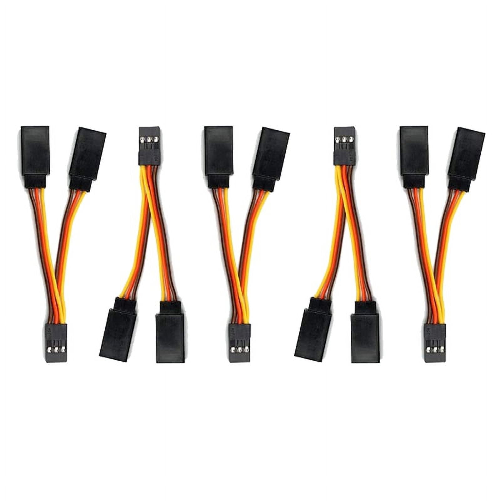 5 Pcs JR/Futaba Style Servo 1 To 2 Y Harness Leads Splitter Cable ...
