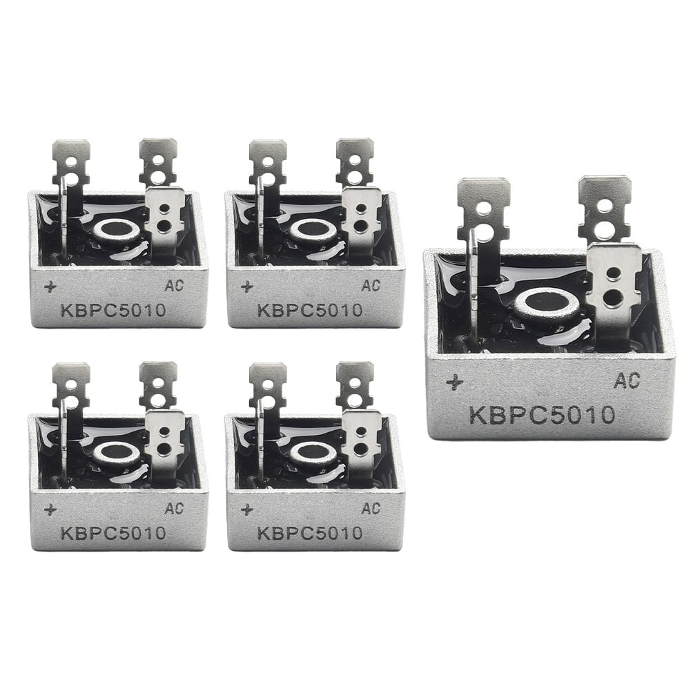 5 Pcs KBPC5010 - 1000V/50A Metal Case Single Phases Diode Bridge ...