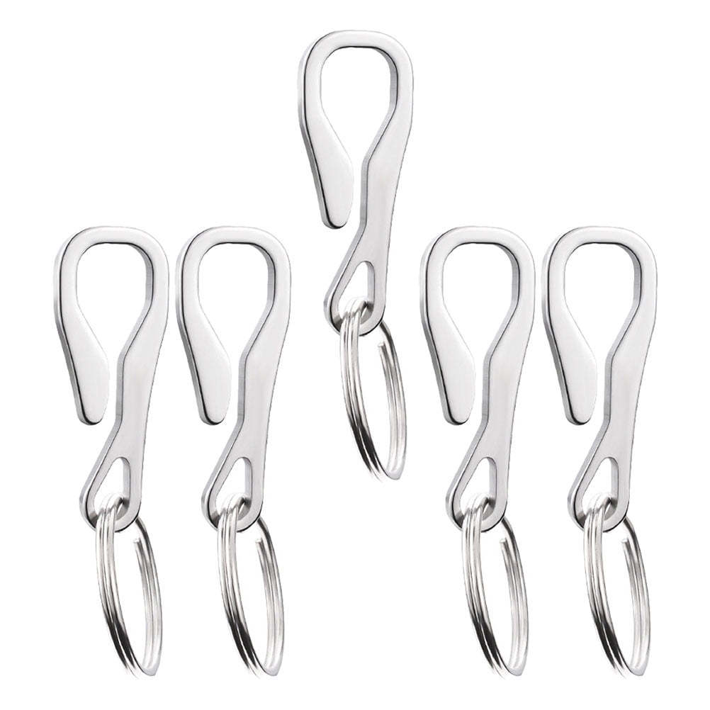 KALLORY Stainless Steel Buckles Key Chain Clips 5Pcs 1.6X0.6X0.1In ...