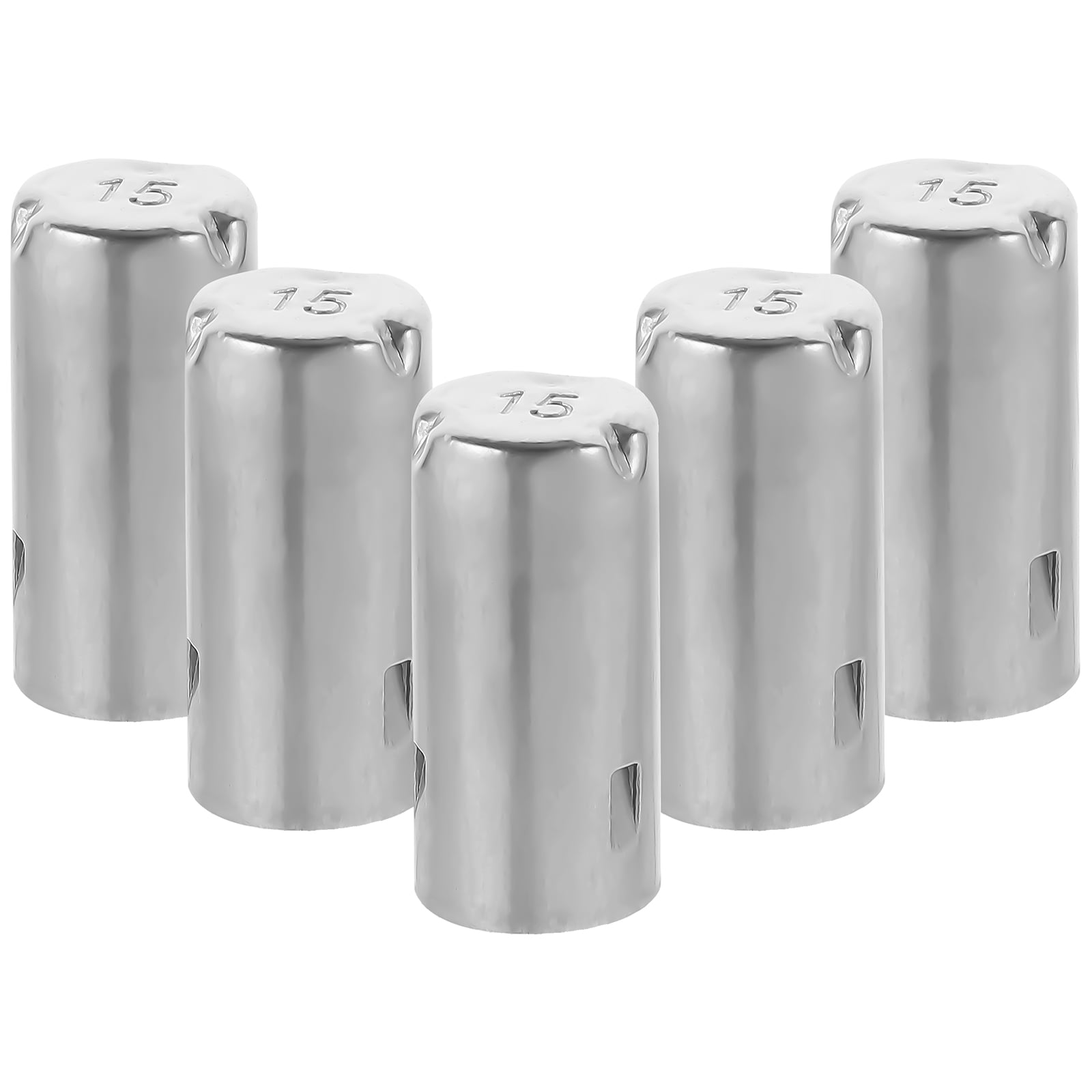 5 Pcs Kit Stainless Steel Test Tube Cap Simple Installation Caps ...