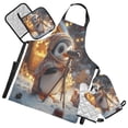 5 Pcs Kitchen Set Heat Resistant Oven Mitts and Non-Slip Pot Holders ...