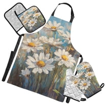 5 Pcs Kitchen Set Heat Resistant Oven Mitts and Non-Slip Pot Holders ...