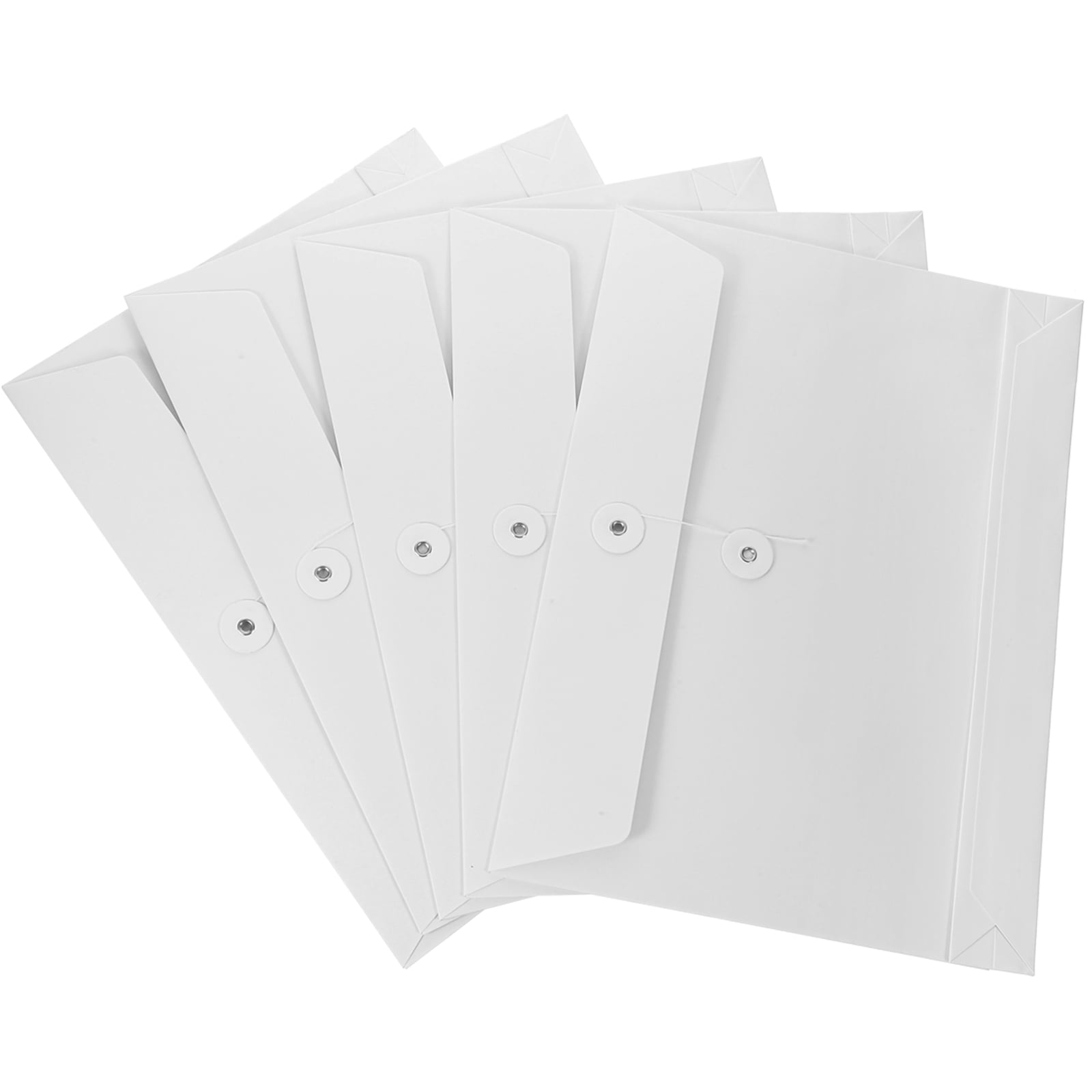 5 Pcs Kraft Paper Bag File Envelopes Bussnes Card Binder Clips Document ...