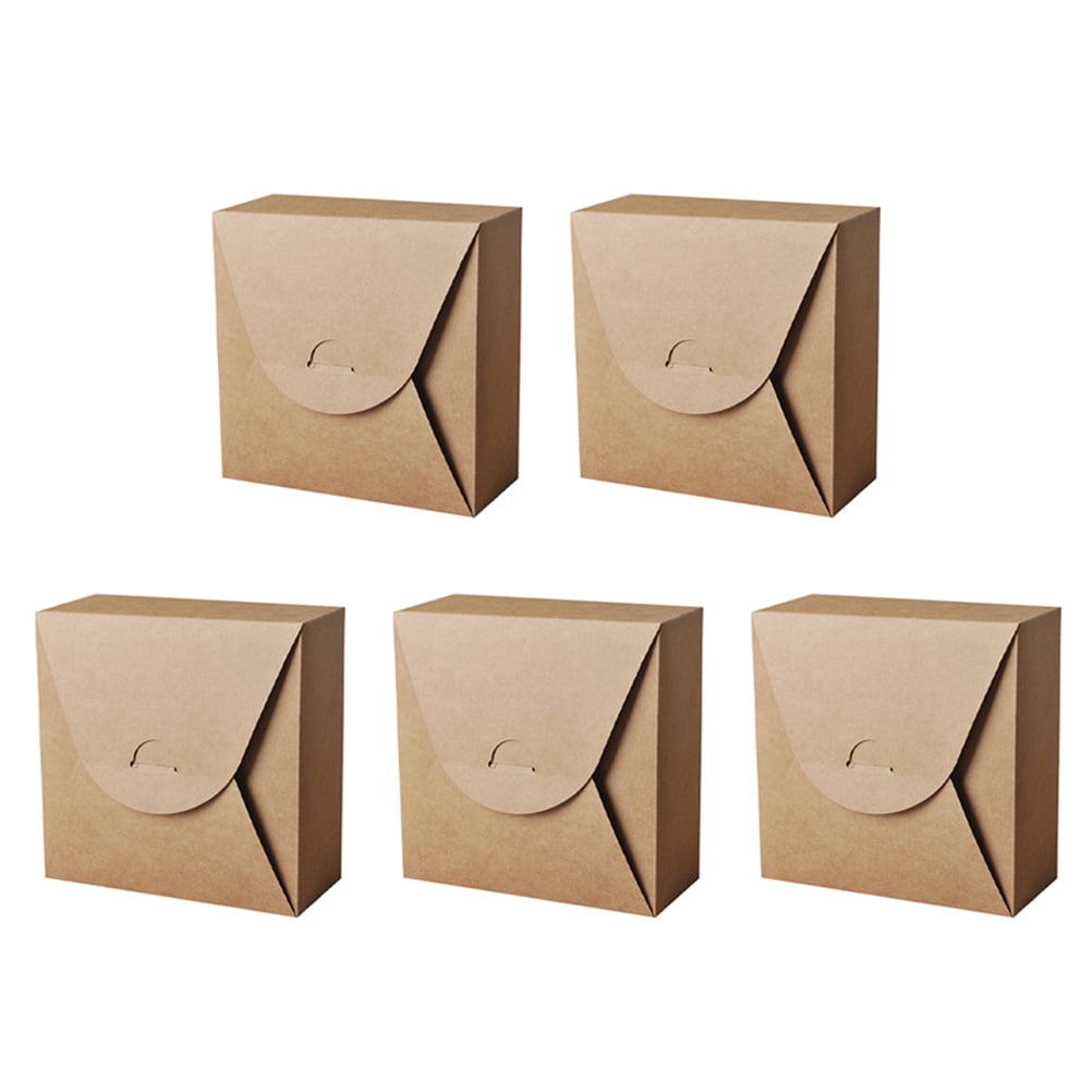 5 Pcs Kraft Paper Box Cake Boxes Cake Container Boxes for Cakes and ...