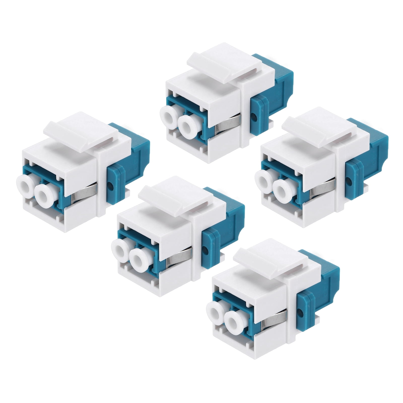5 Pcs LC to LC Coupler for Wall Plates, Patch Panels,White Blue ...