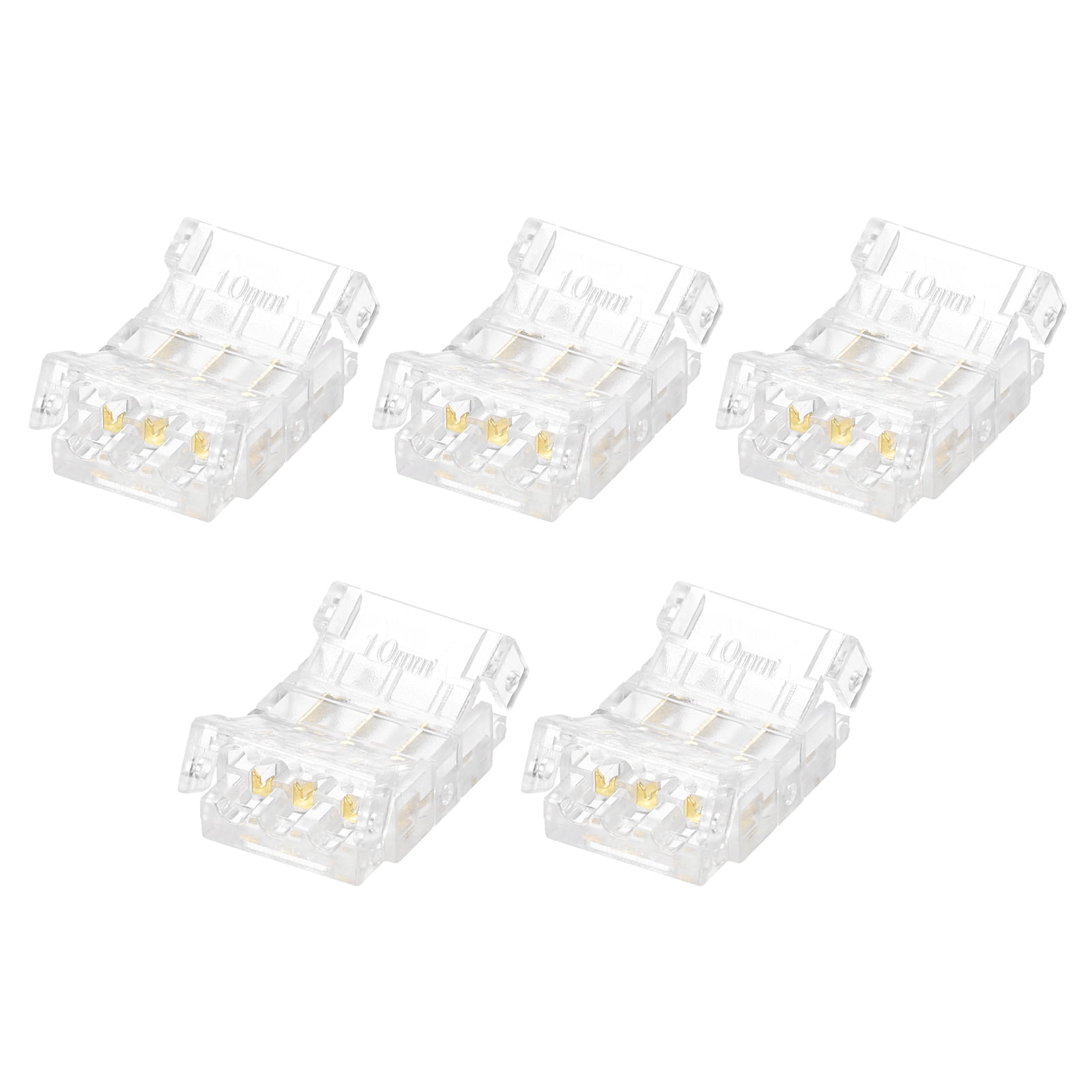 5 Pcs LED Strip Connector 3 Pin 10mm LED Connectors for Strip Lights ...