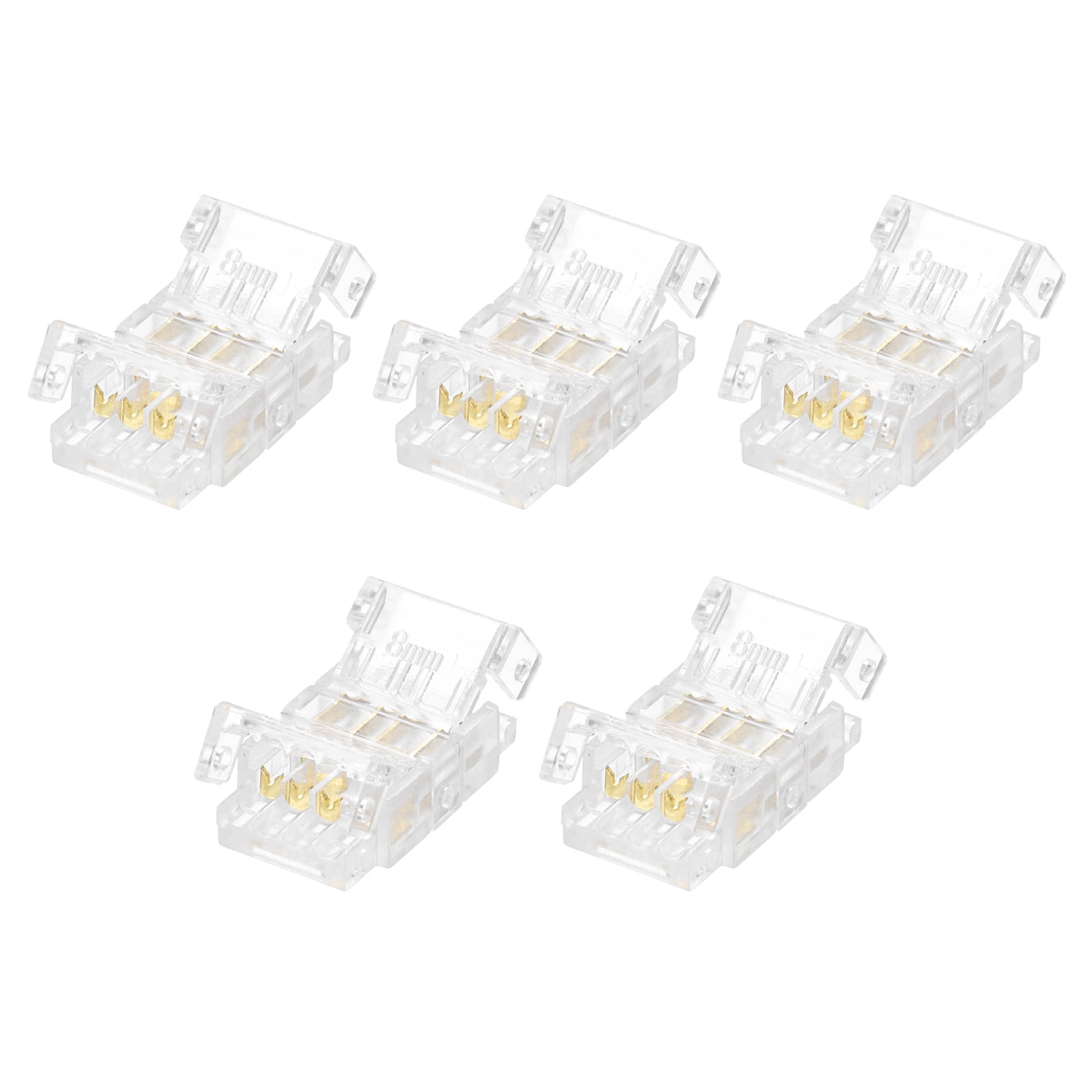 5 Pcs LED Strip Connector 4 Pin 8mm LED Connectors for Strip Lights ...
