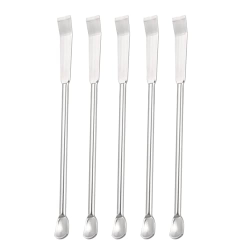 5 Pcs Lab Spatula Spoon, 304 Stainless Steel Sampling Mixing Measuring ...