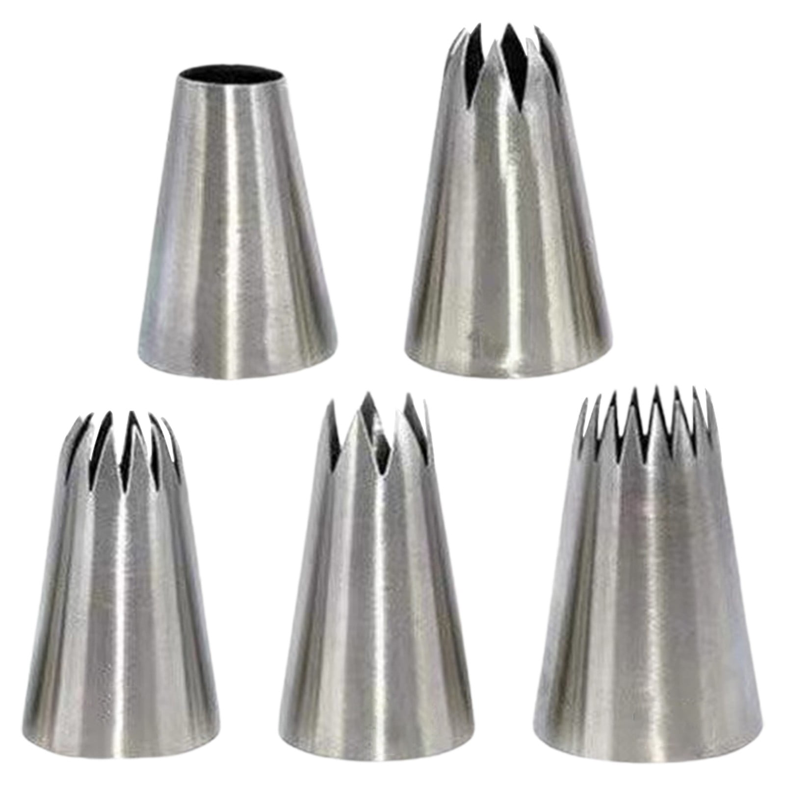 5 Pcs Large Icing Piping Tips Set, Stainless Steel Cake Decorating ...