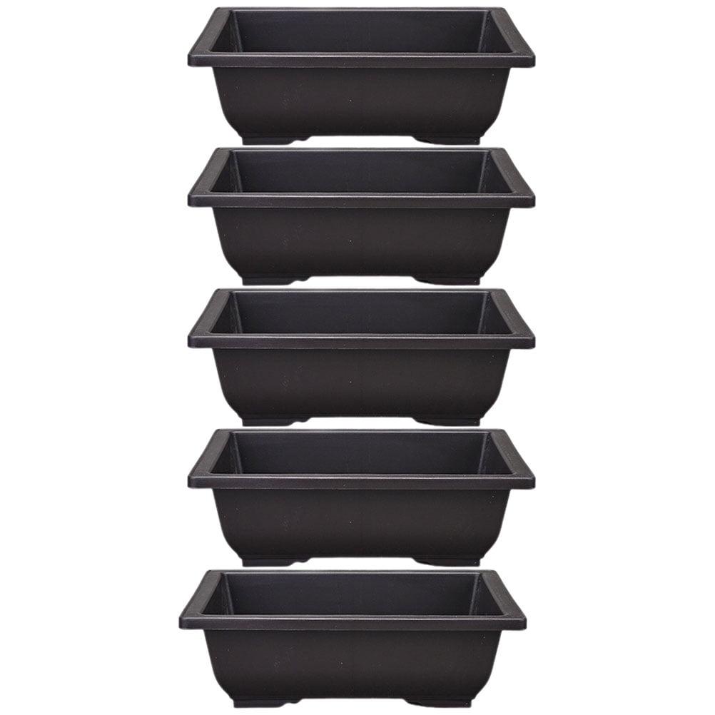 6.48" x 4.72" x 2.36" Black Plastic Planter Box, 5 Count - Walmart.com