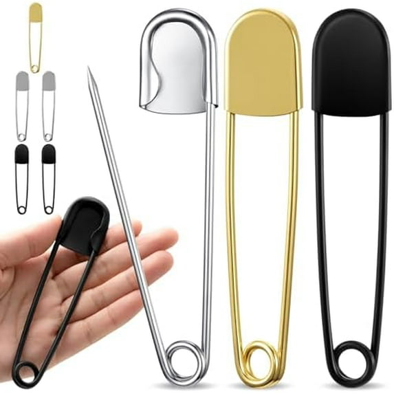 5 Pcs Large Safety Pins 5 Inch Jumbo Stainless Steel Safety Pins Heavy ...