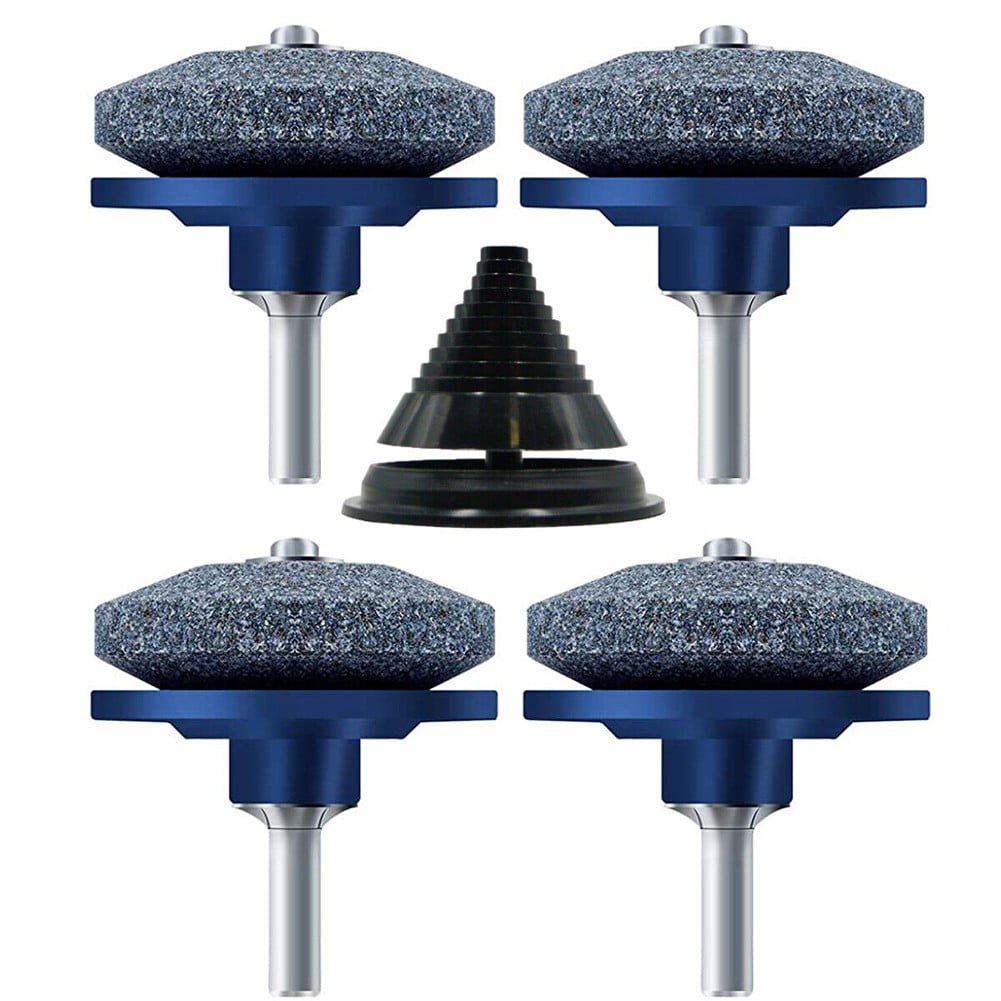 5 Pcs Lawn Mower Balancer Blade Sharpener Kit Garden Tool For Drill
