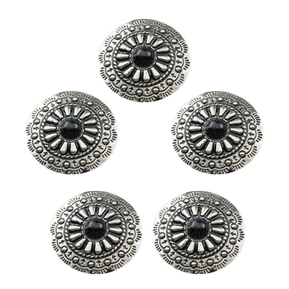 5 Pcs Leather Decorative Button Imitation Turquoises Buttons Flower ...