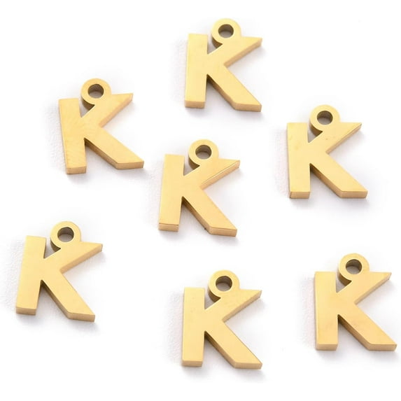 5 Pcs Letter K Pendant Charms 304 Stainless Steel Pendants Matte Style ...