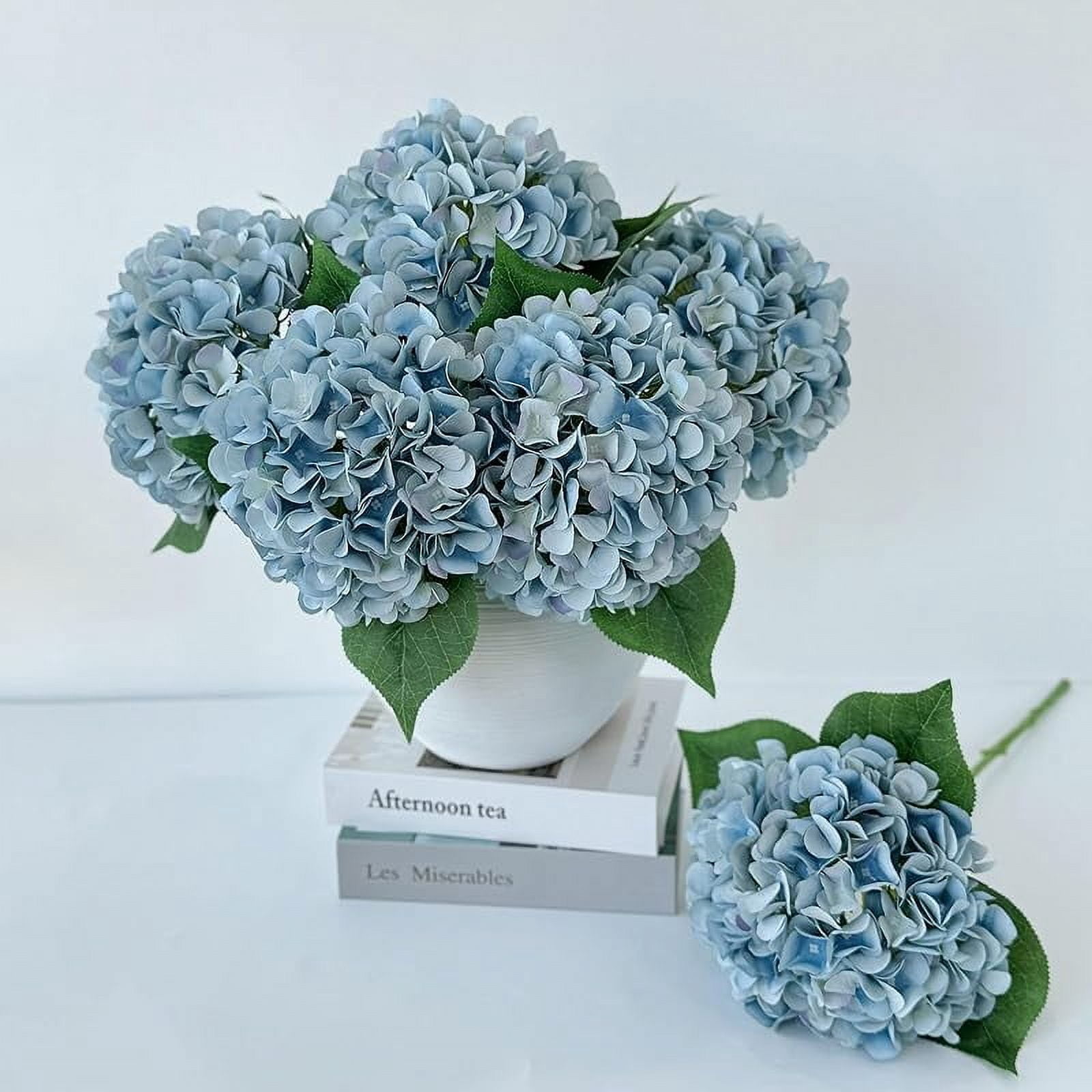 5 Pcs Light Coffee Silk Hydrangeas Aritificial Flower Boho Hydrangeas ...