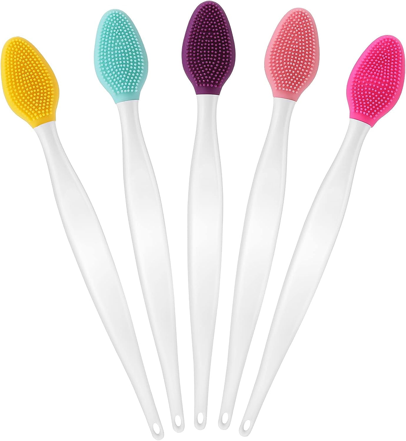 QGEMANWU Lip Scrub Brush, Double-Sided Silicone Exfoliating Tool, 5 Pcs ...