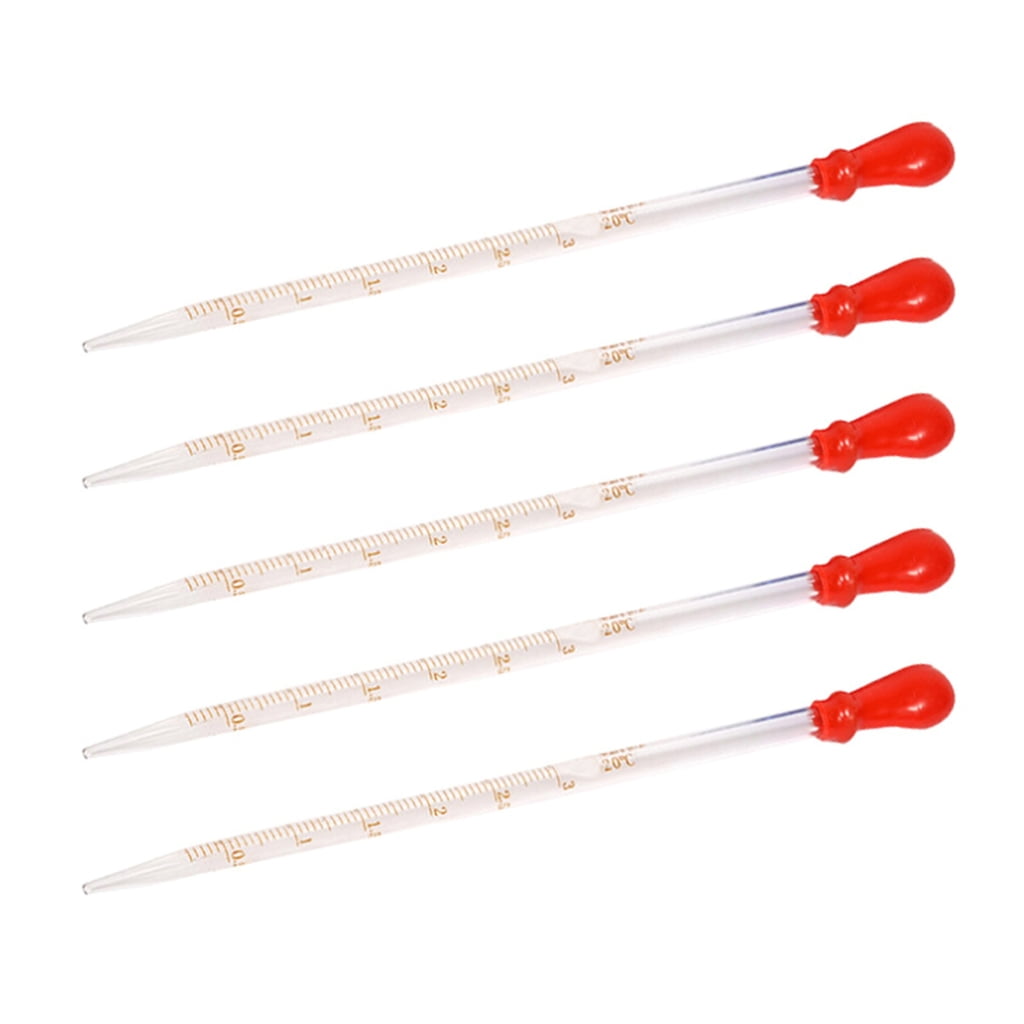 5 Pcs Liquid Pipettes Glass Liquid Dropper 0.5ml, 1ml, 2ml, 3ml, 5ml ...