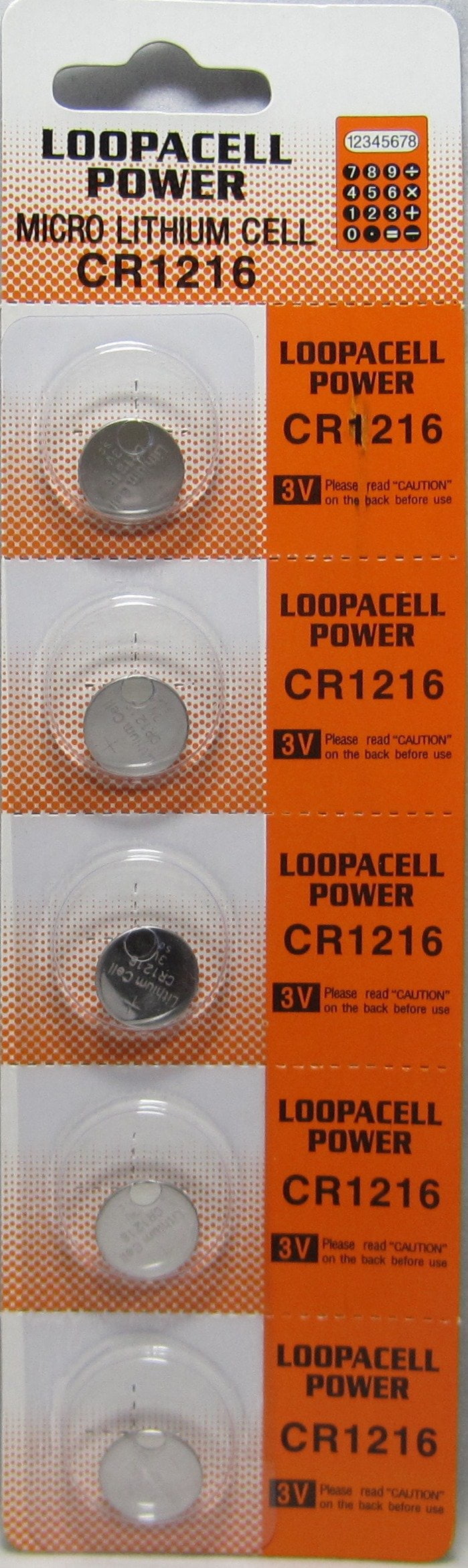 5 Pcs Loopacell CR1216 DL1216 ECR1216 BR1216 KCR1216 LM1216 CD1216 ...