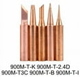 5 Pcs/Lot Set 900M-T Copper Soldering Tip -free Solder Iron Welding Tips - Walmart.com