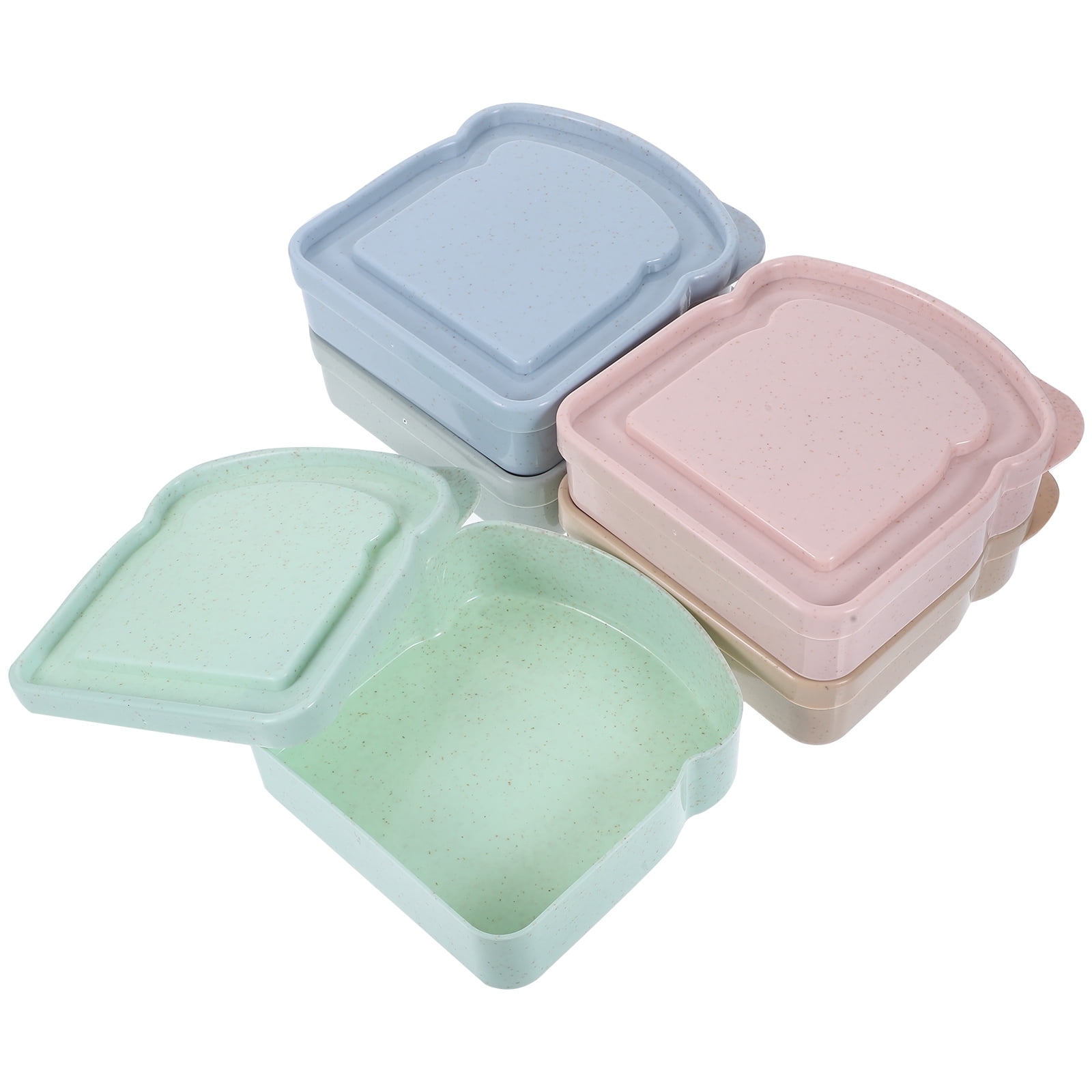 5 Pcs Lunchboz Snack Box Sandwich Containers for Lunch Boxes Toast Box ...