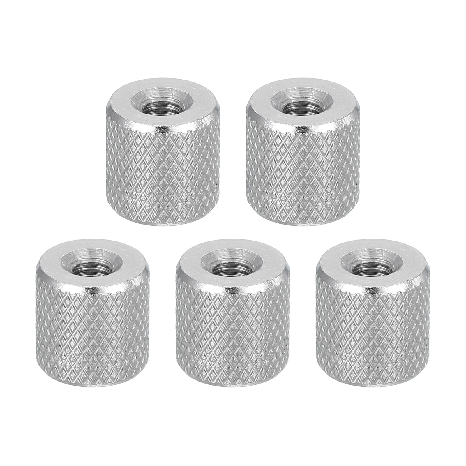 5 Pcs M4 Flat Knurled Thumb Nuts, 304 Stainless Steel Flat Head Diamond ...
