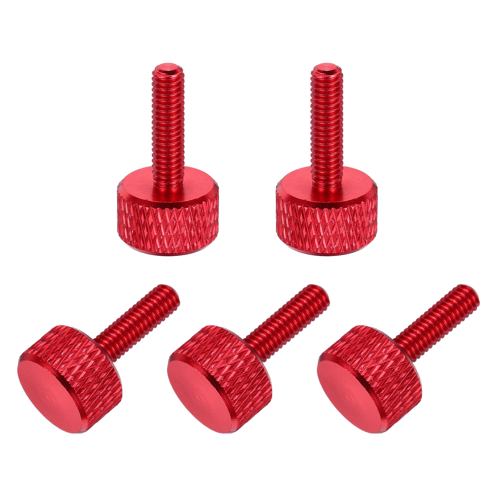 5 Pcs M4x16mm Flat Head Knurled Thumb Screws for Graphics Card, Red ...