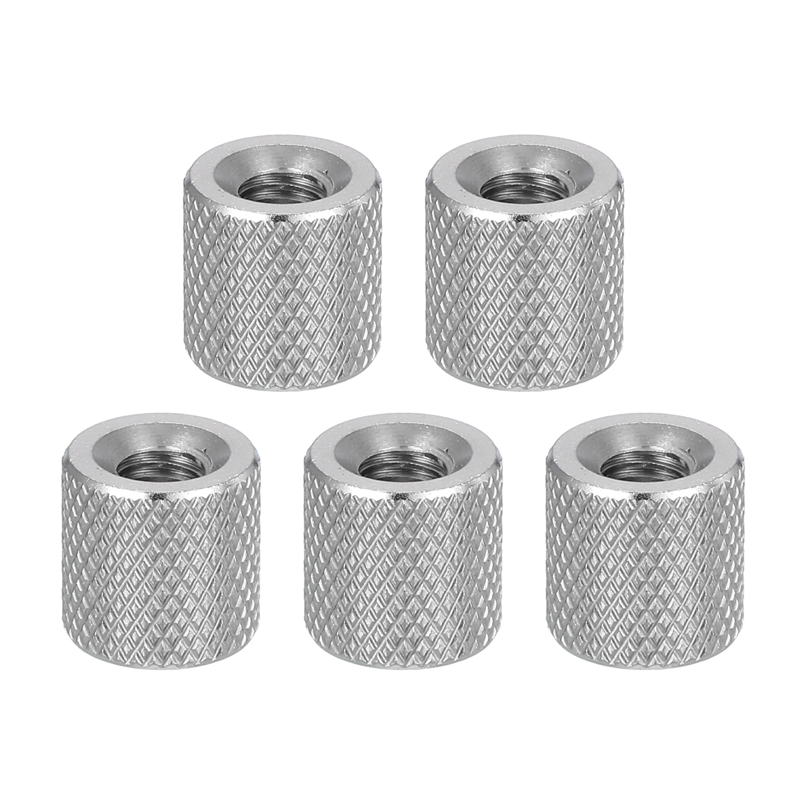 5 Pcs M5 Flat Knurled Thumb Nuts, 304 Stainless Steel Flat Head Diamond ...