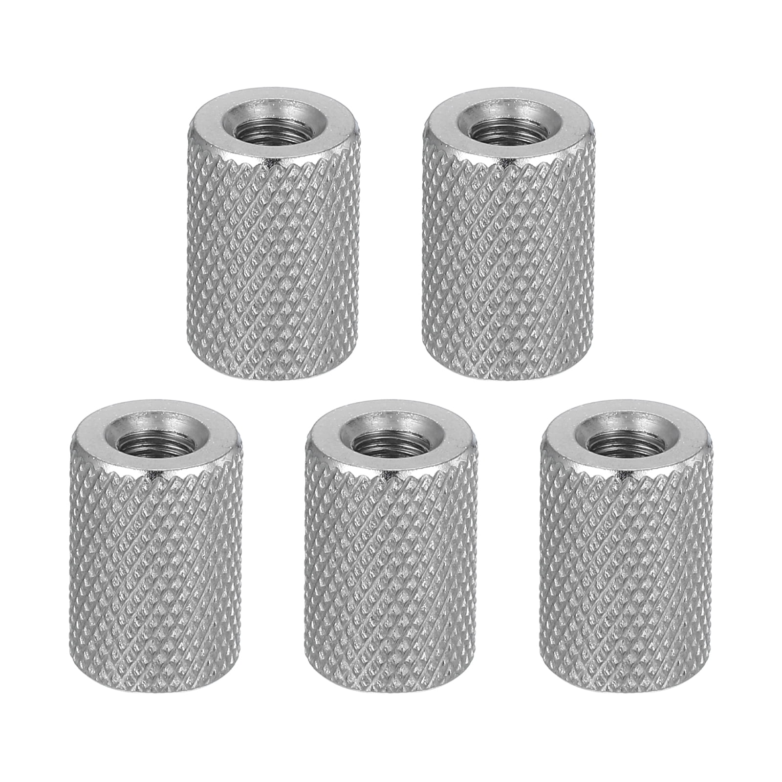5 Pcs M5 Flat Knurled Thumb Nuts, 304 Stainless Steel Flat Head Diamond ...