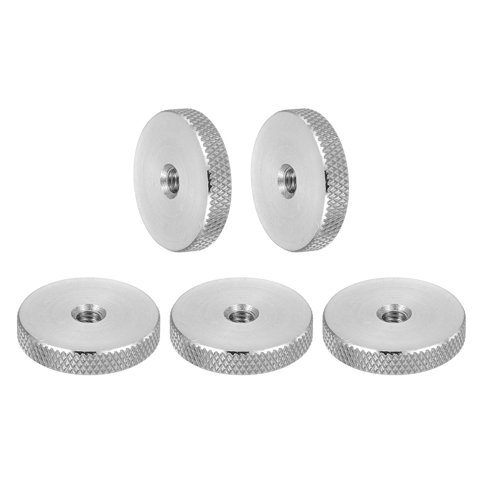 5 Pcs M5 Flat Knurled Thumb Nuts, 304 Stainless Steel Flat Head Diamond ...