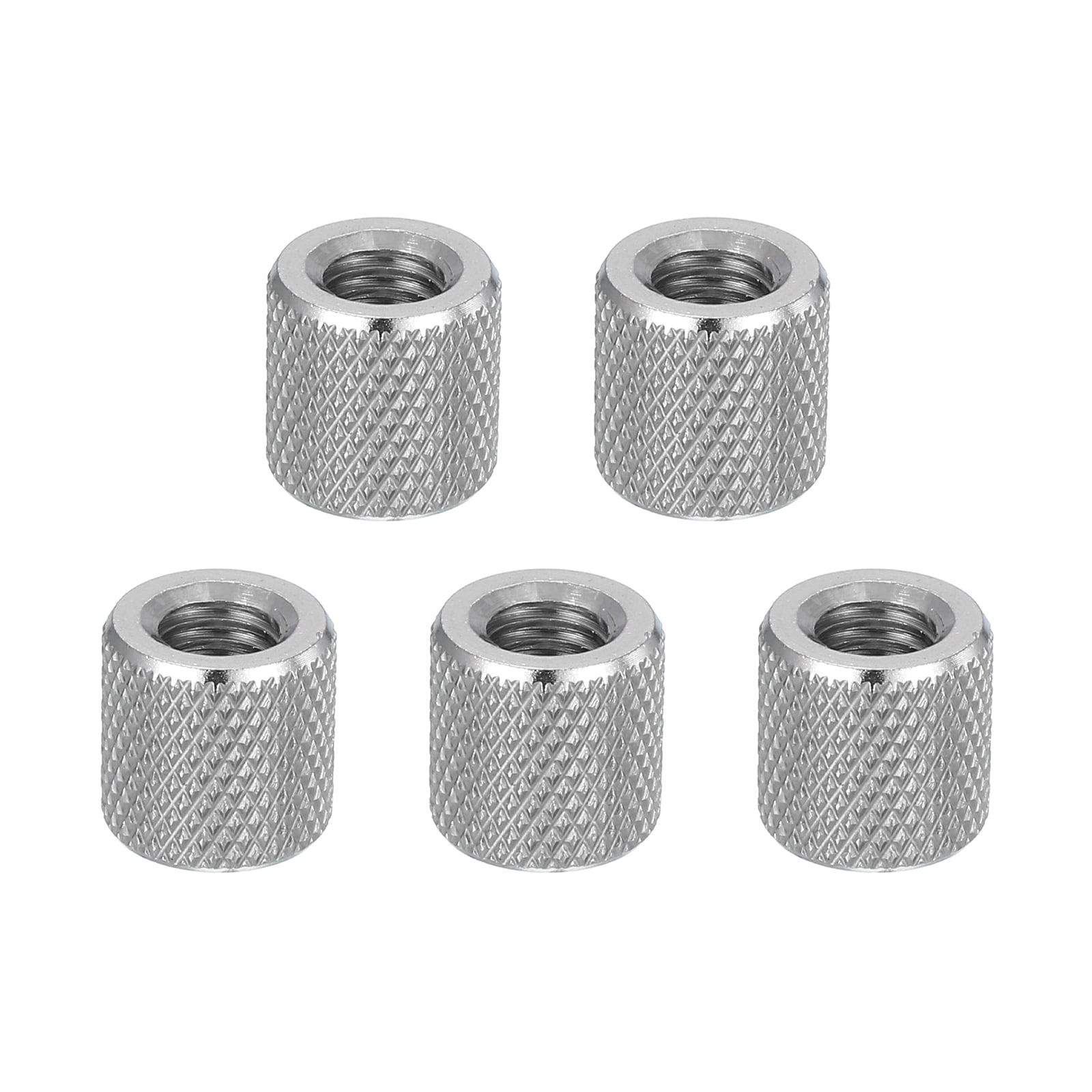 5 Pcs M6 Flat Knurled Thumb Nuts, 304 Stainless Steel Flat Head Diamond ...