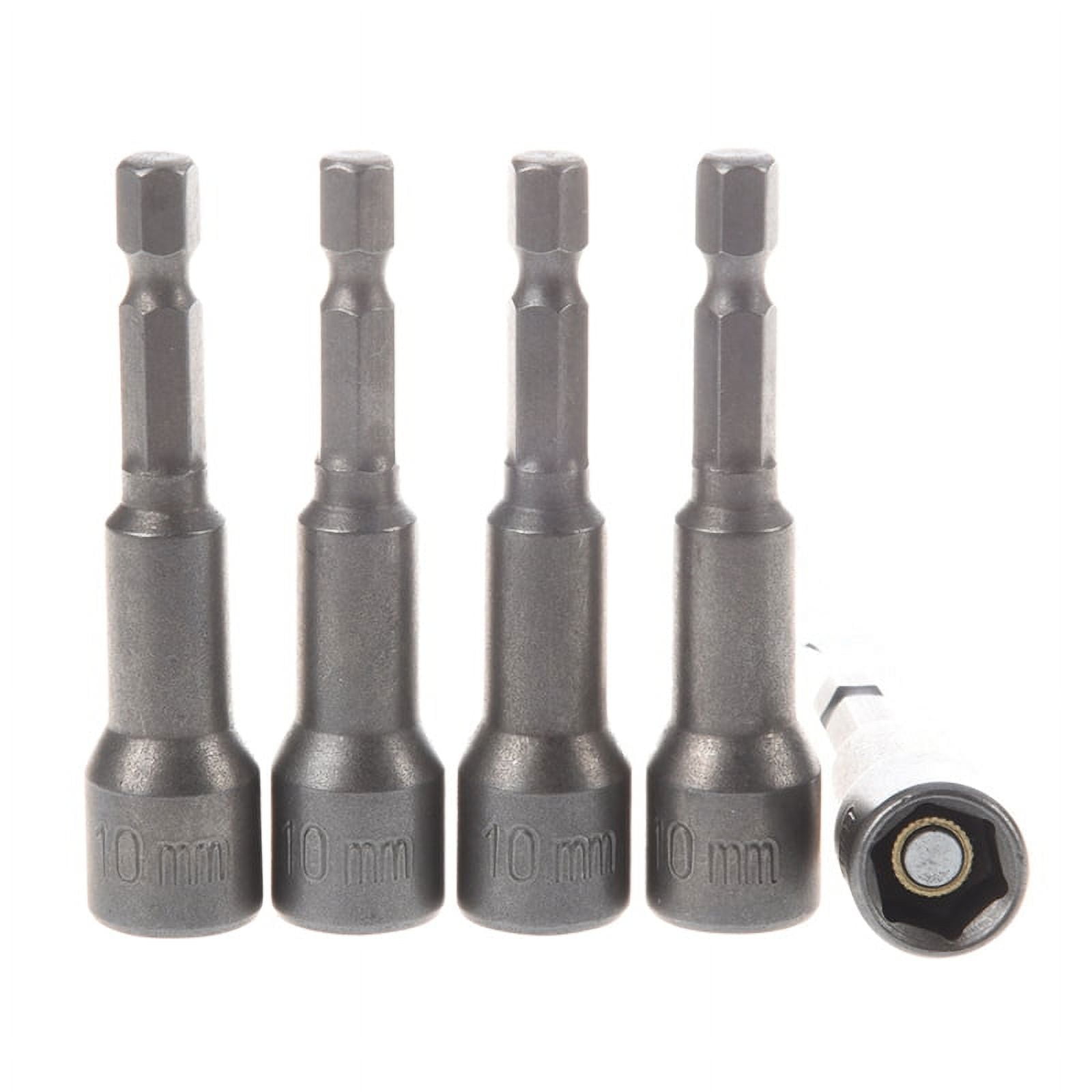 5 Pcs Magnetic Power 10mm Hex Socket Nut Setters Driver - Walmart.com