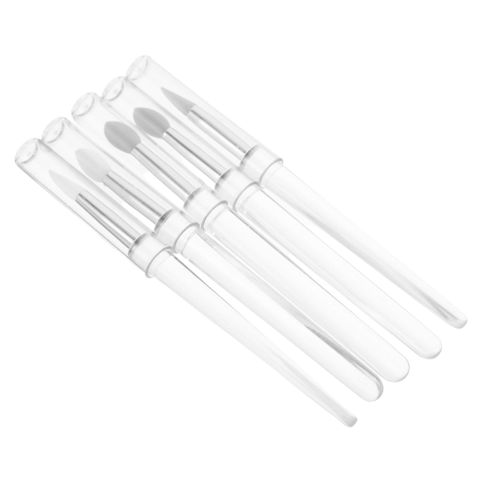 5 Pcs Makeup Eyeshadow Transparent Rod Round Head Brush 11.00X1.00X0 ...
