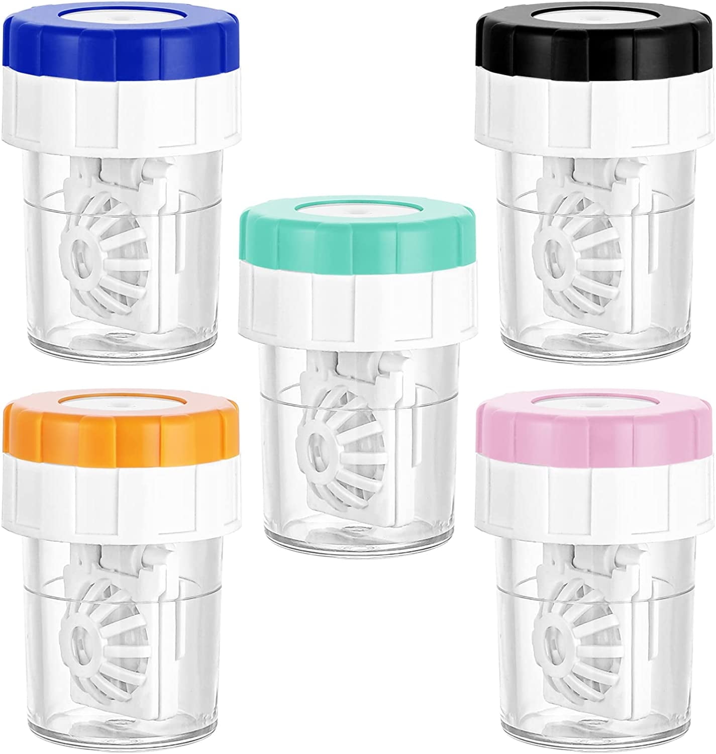 5 Pcs Manually Contact Lens Washer Cleaner Contact Lens Case Portable ...