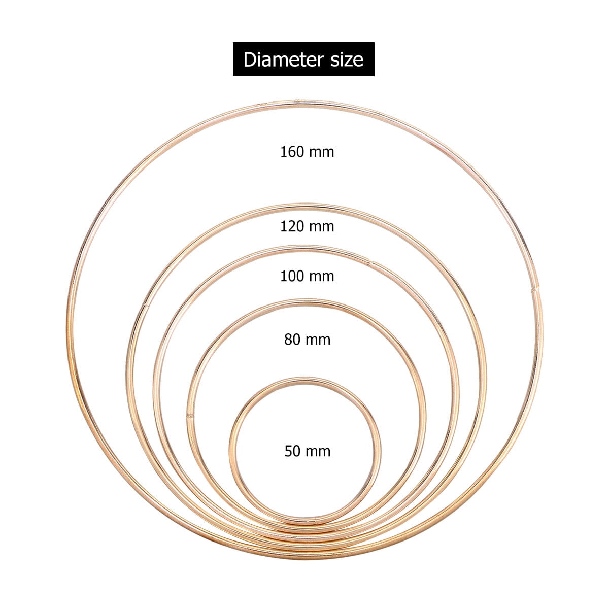 5 Pcs Metal Craft Hoops Metal Hoops Dream Catcher Hoops Dreamcatcher ...