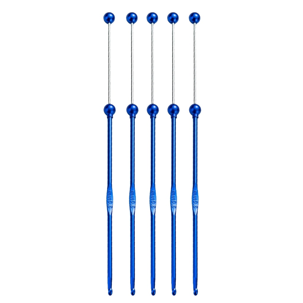 5 Pcs Metal Crochet Needle Beads Crochet Hook Set Knitting Needle for ...
