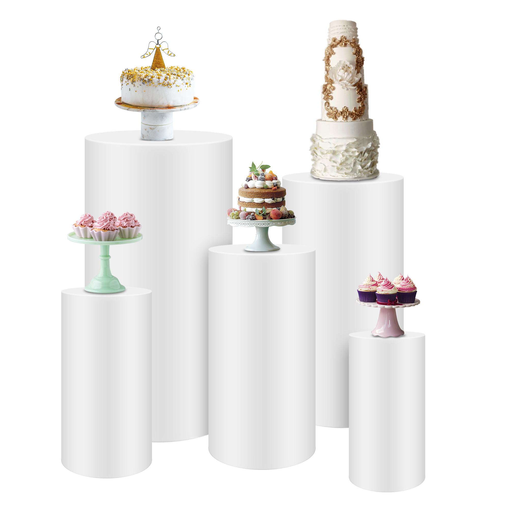 Efavormart Gold Metal Swing Cake Stand 6ft - Elegant Party Decoration ...