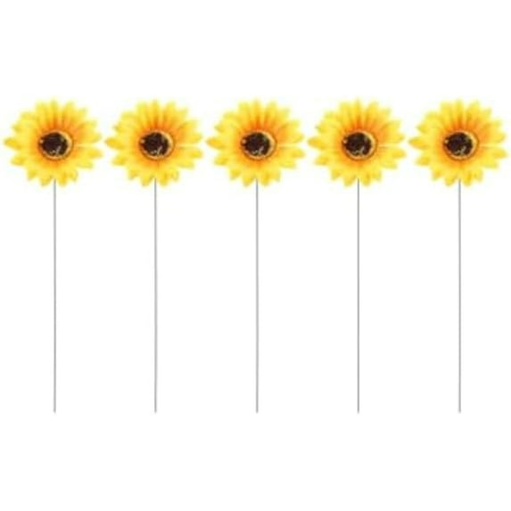 5 Pcs Metal Sunflower Garden Stakes Art Decor Outdoor Flower Stick for ...