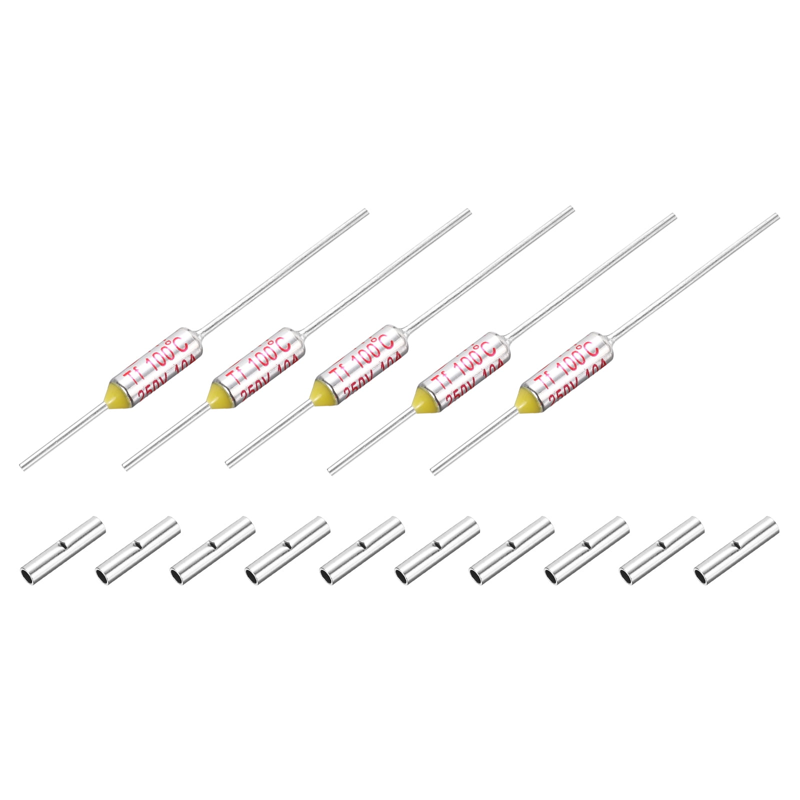5 Pcs Metal Temperature Thermal Fuse SF100 100C 212F 10A 250V Cutoff ...