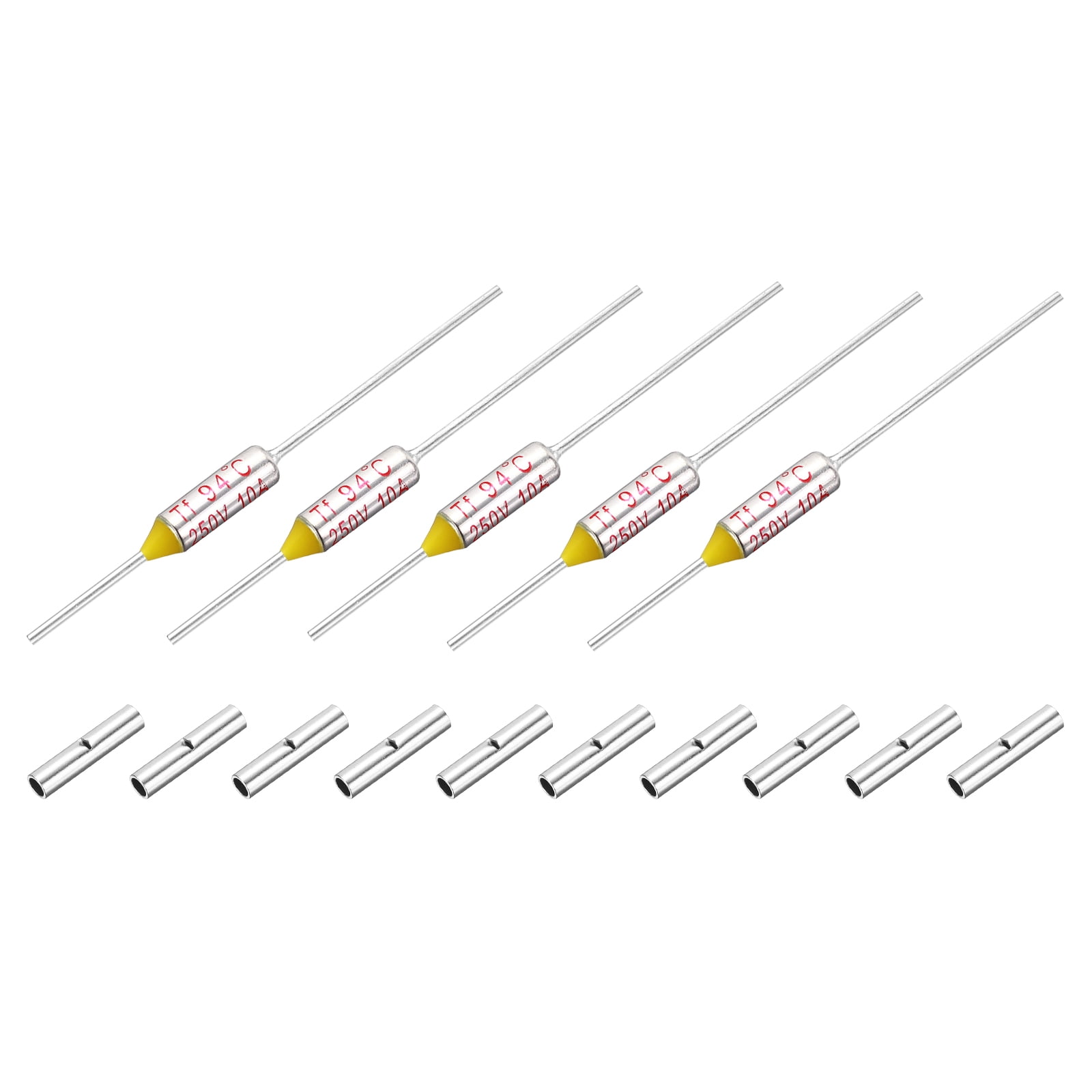 5 Pcs Metal Temperature Thermal Fuse SF94 94C 201.2F 10A 250V Cutoff ...