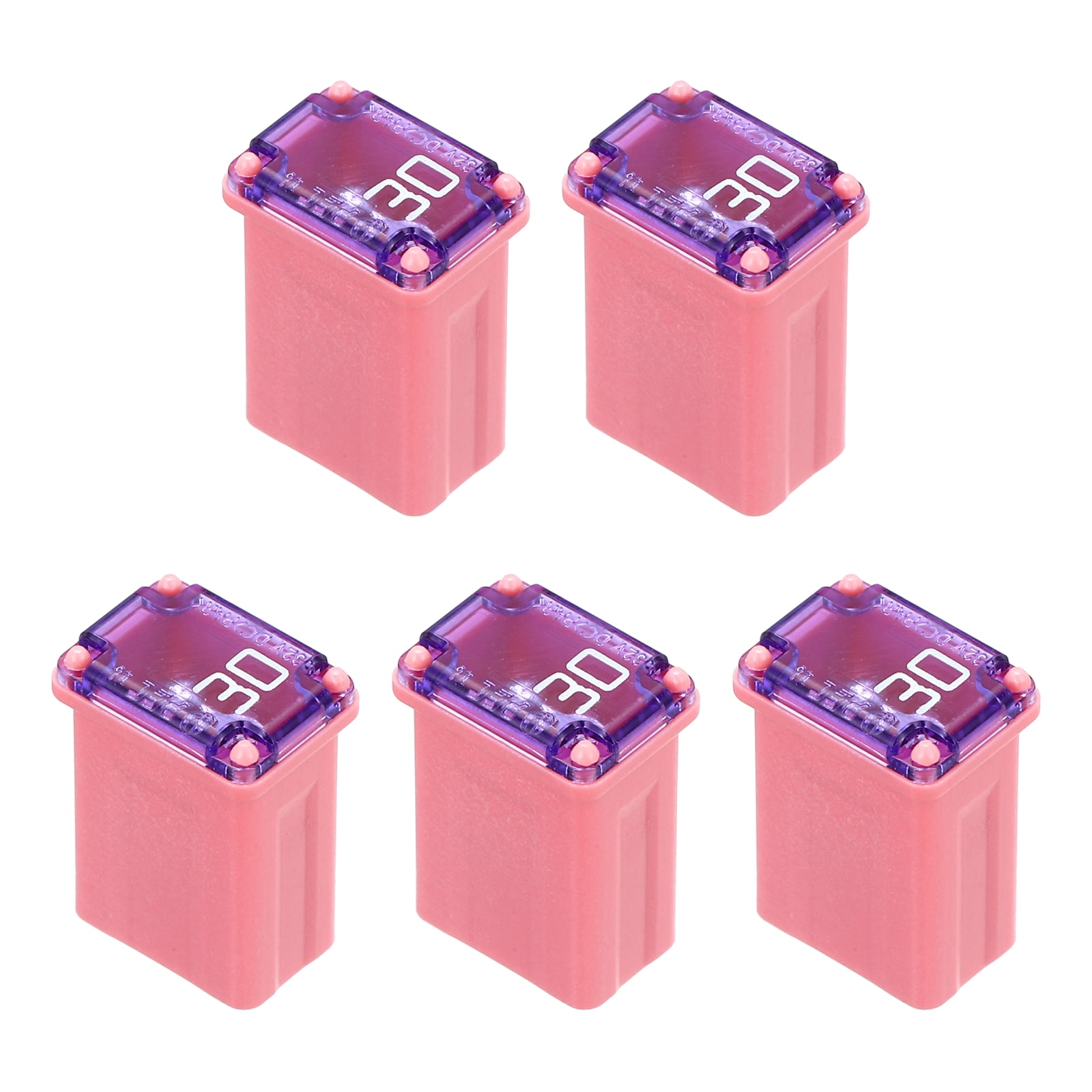 Uxcell 5Pcs Micro Cartridge Fuses 30A Slow-Blow Automotive Fuse Kit for ...