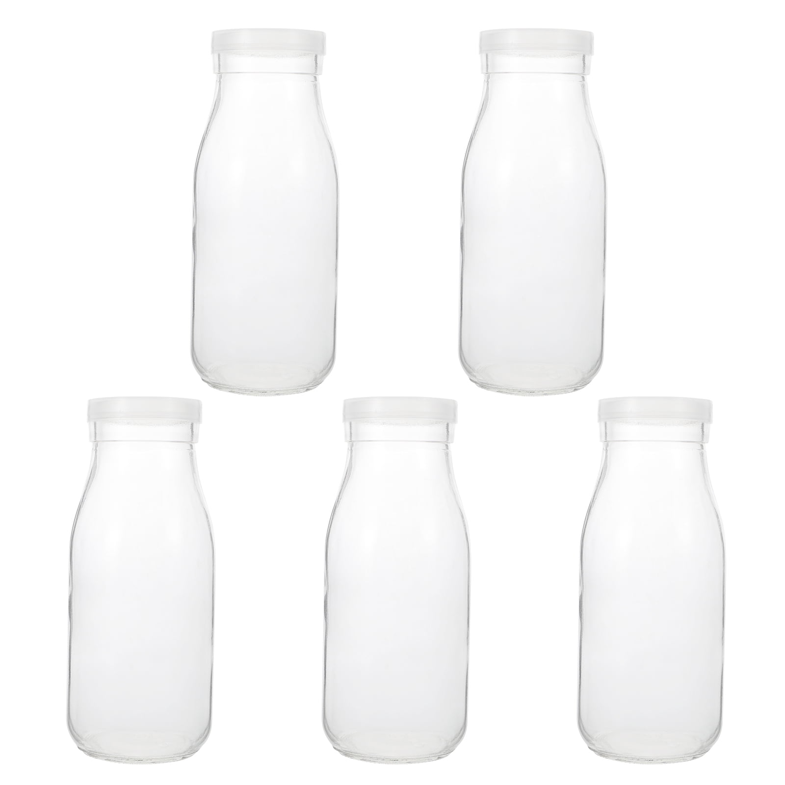 5 Pcs Milk Container Vintage Milk Bottles Clear Milk Bottles Bottle ...